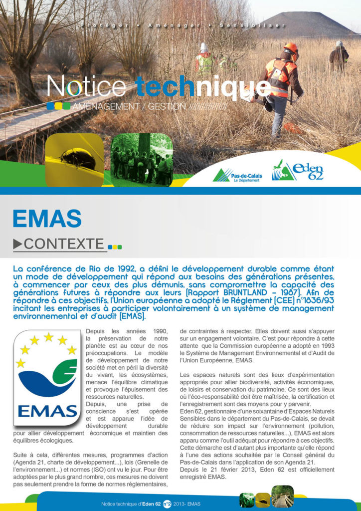 Notice technique – Espace Pro Eden 62